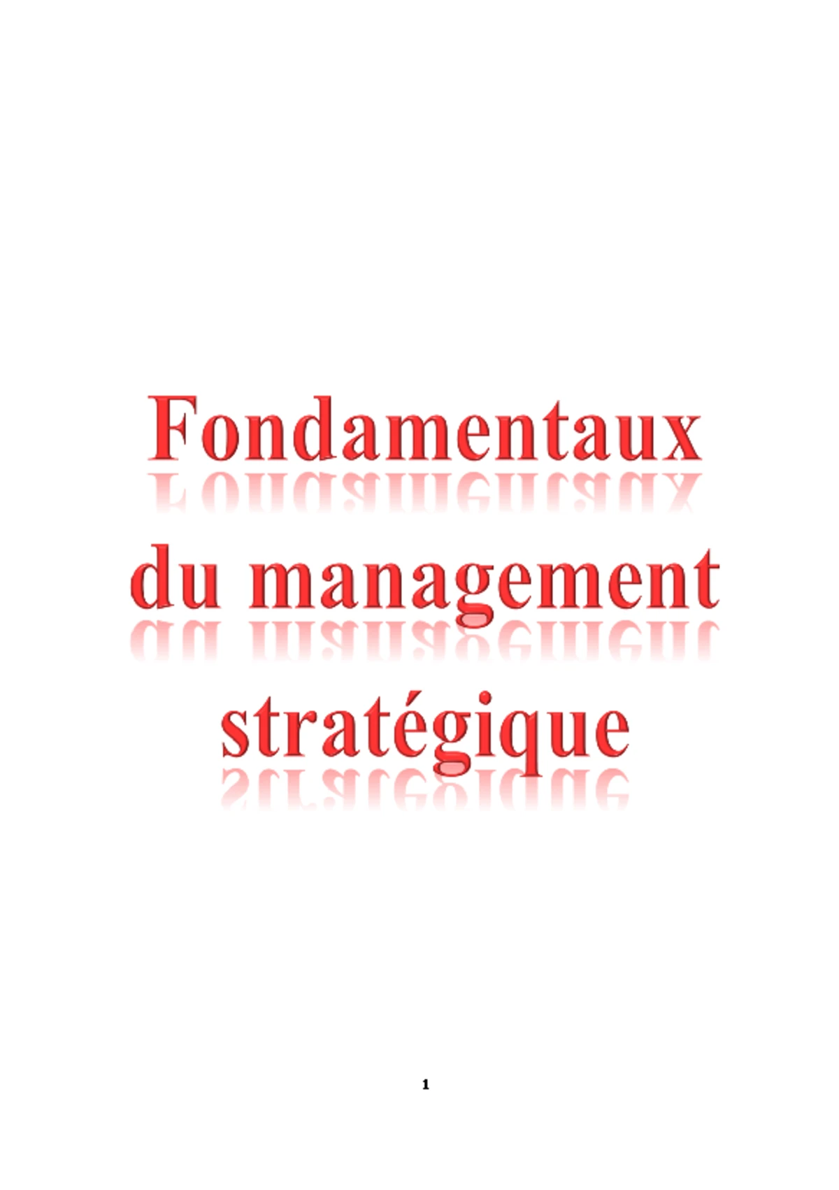 Management Stratégique – Cours complet - Introduction CHAPITRE I I ...