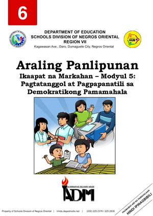 Final AP6 Q4 Wk1 - i 6 Araling Panlipunan Ikaapat na Markahan – Modyul ...