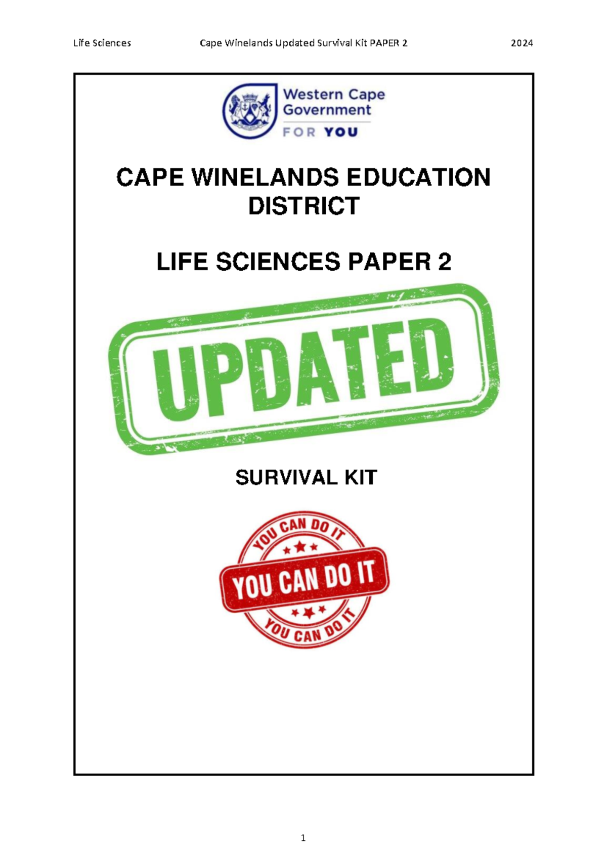 Genetics and DNA Study Notes for Life Sciences Paper 2 2024 - Studocu