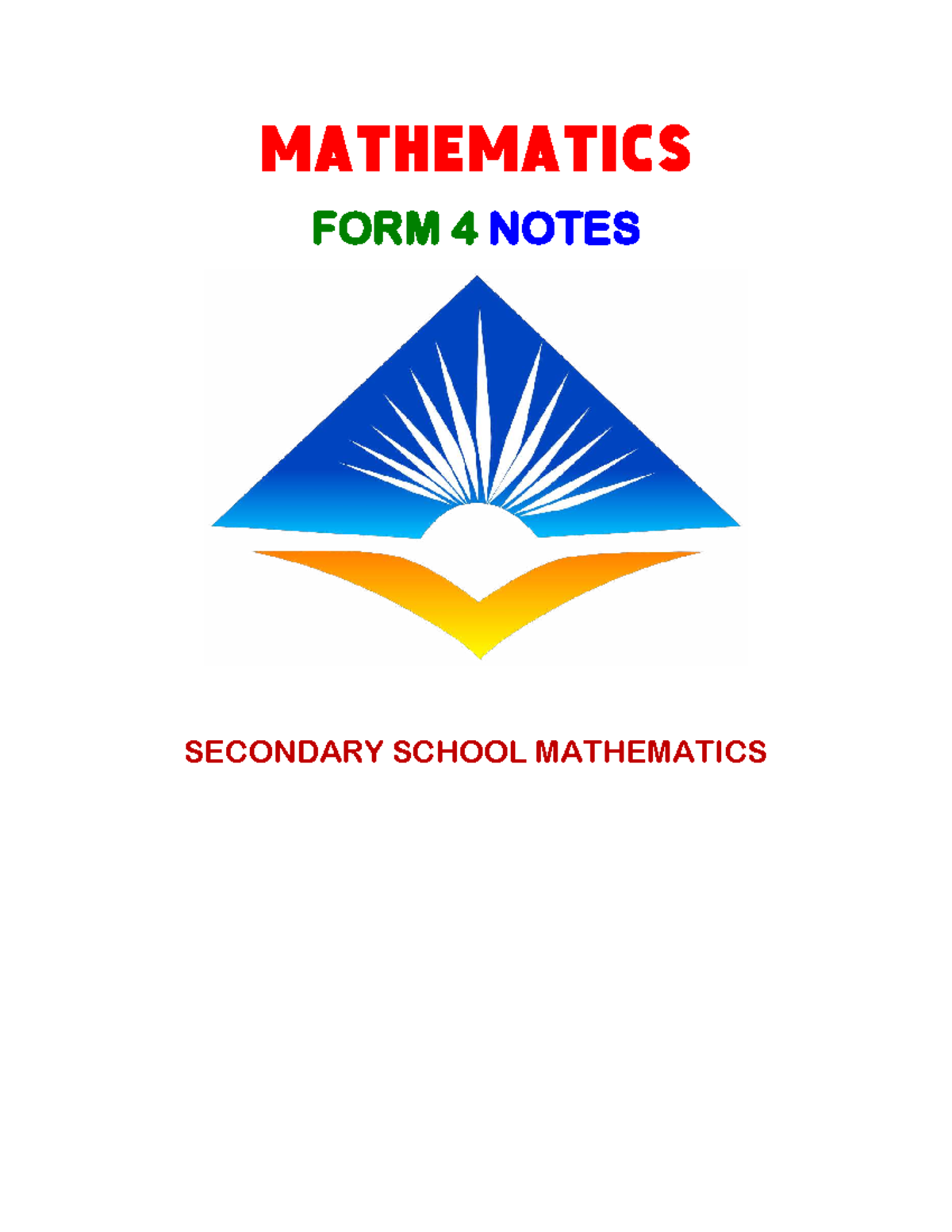 FORM 4 MATHEMATICS NOTES: MATRIX & TRANSFORMATION 0713779527 - Studocu