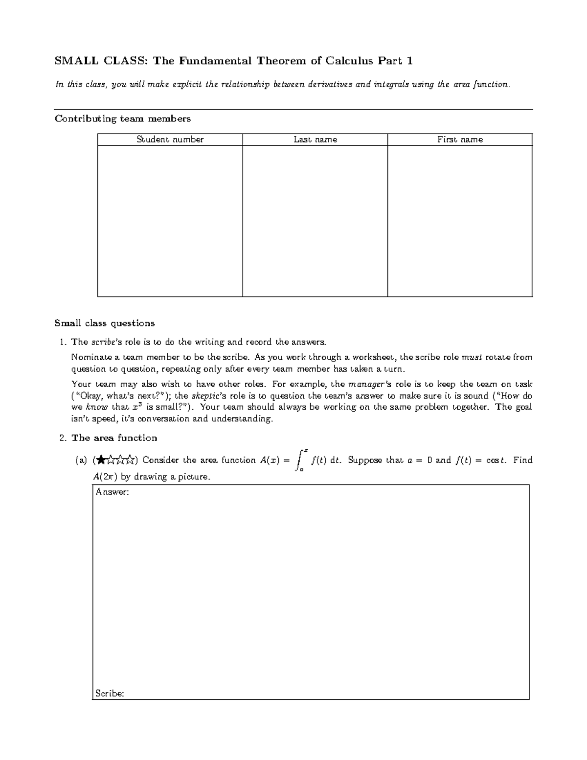 SC-01-worksheet - word - SMALL CLASS: The Fundamental Theorem of ...