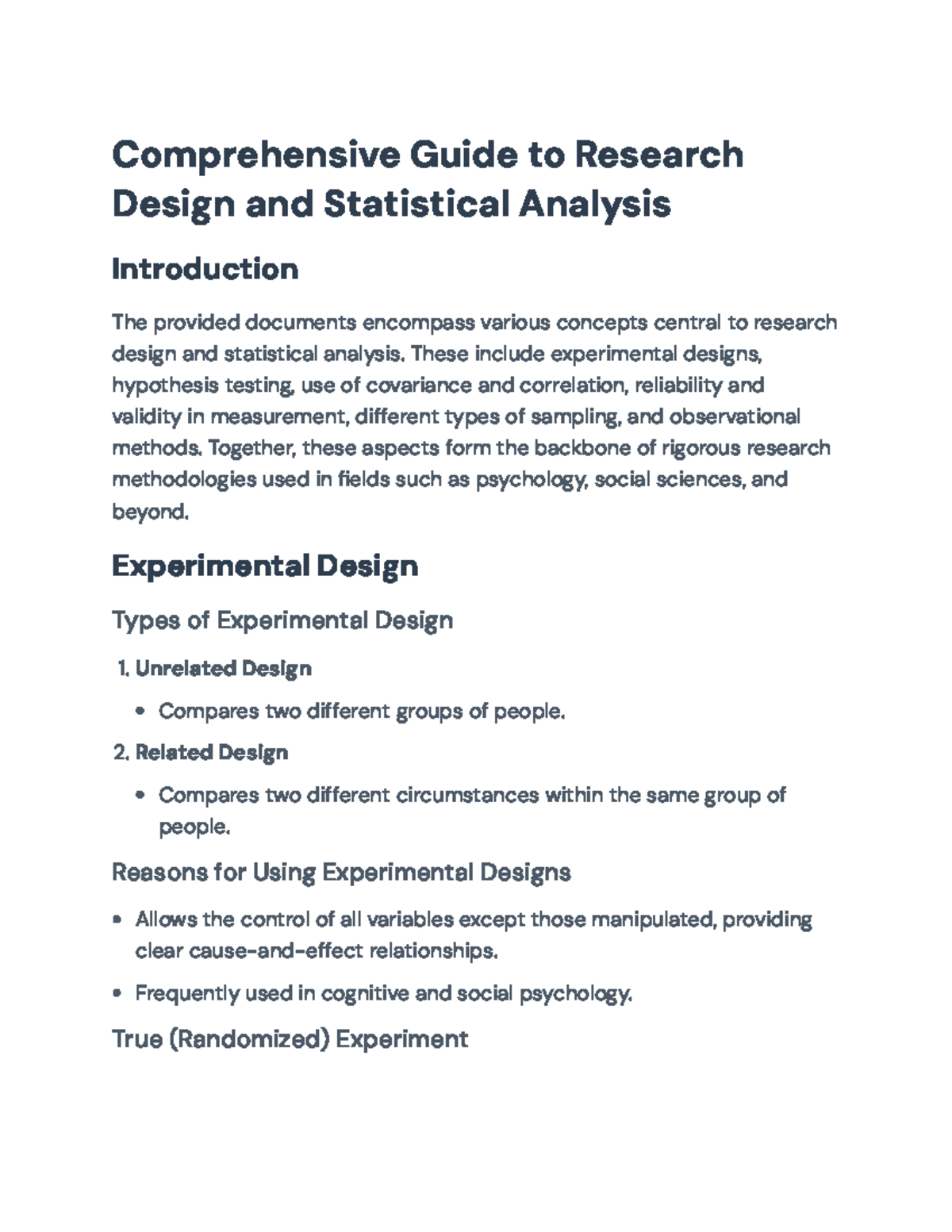 Research Design and Statistical Analysis Guide: Methods & Techniques ...