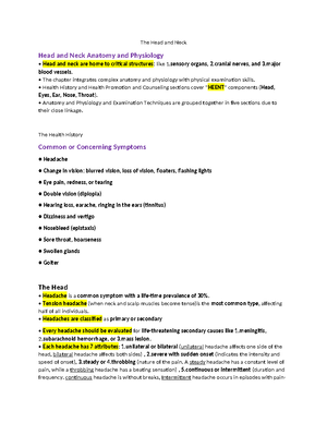 BDD - CH8 - Summary Bates' Guide to Physical Examination and History ...