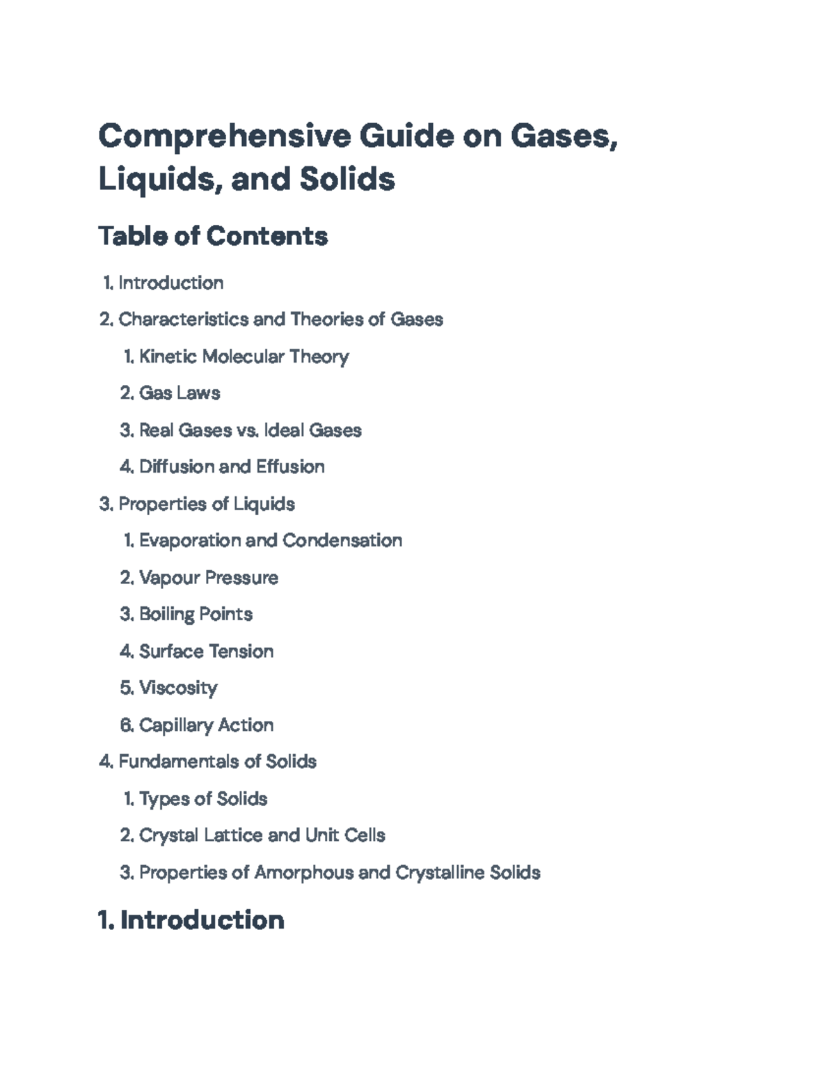 Comprehensive Guide on Gases, Liquids, and Solids Principles ...