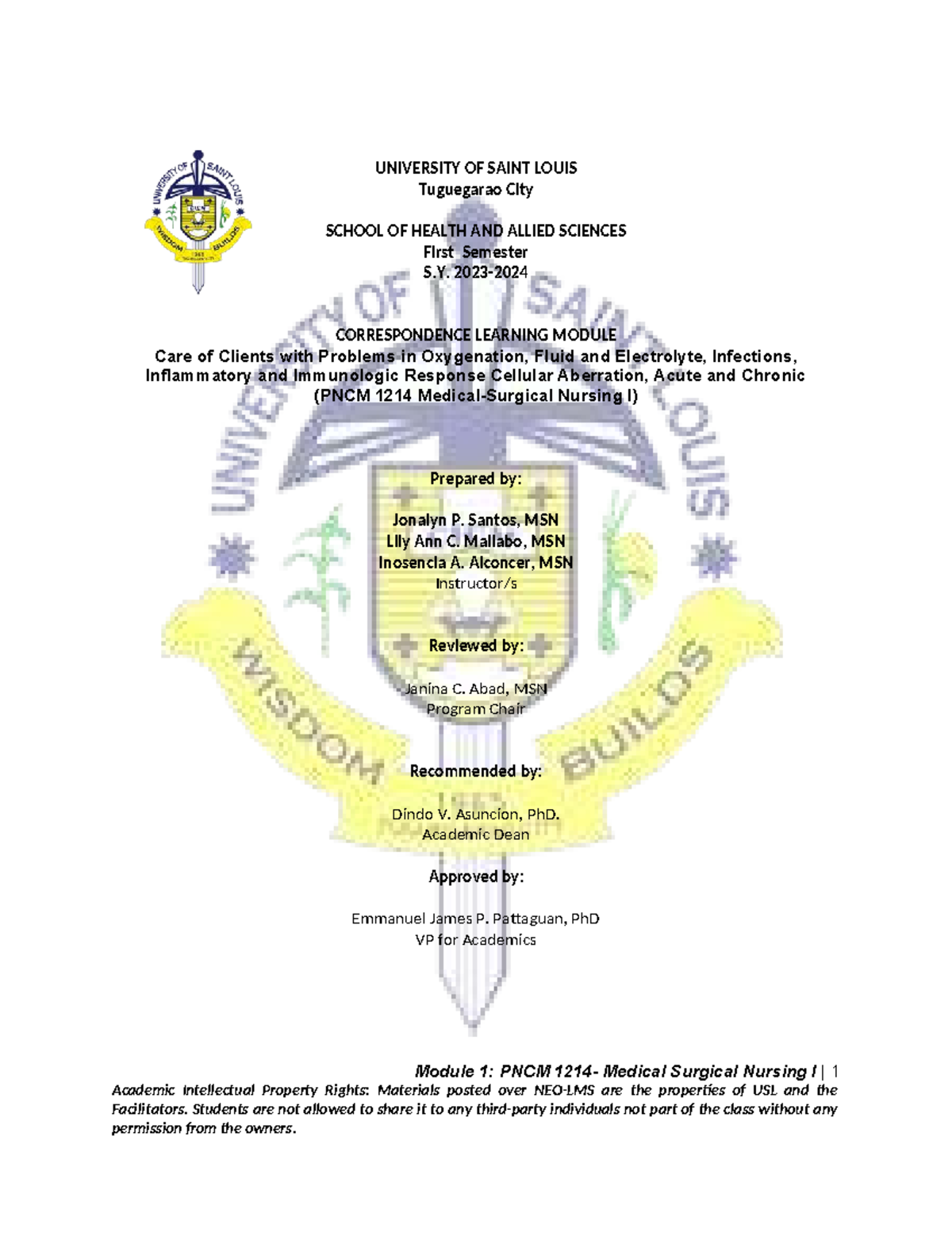 PNCM 1214 Module 1: Homeostasis, Stress, and Adaptation in Nursing ...