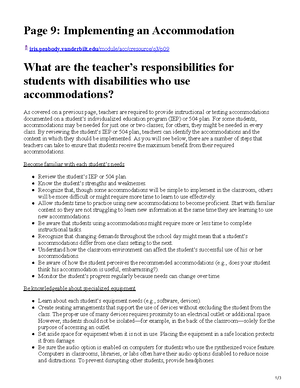Setting Accommodations for Students with Disabilities: Examples and ...