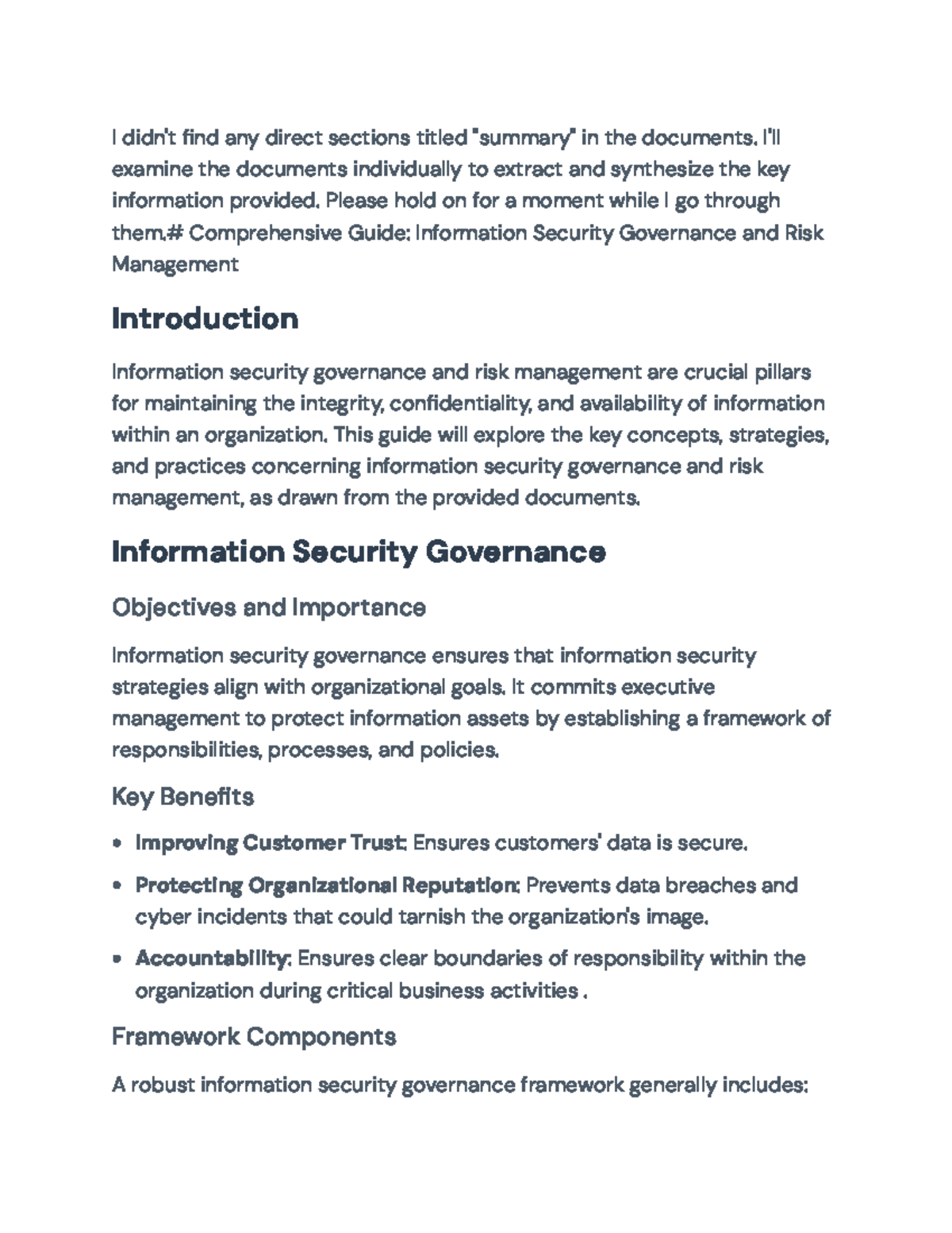 Comprehensive Guide on Information Security Governance and Risk ...