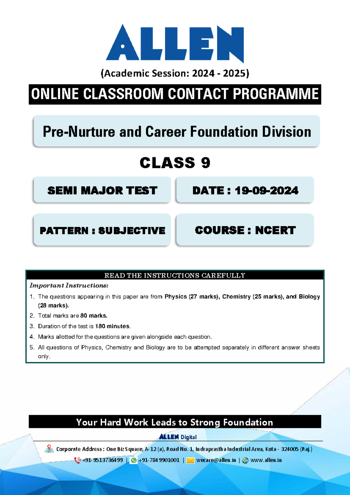 Ph-1+to+3+Semi+Major Test - Science Class 9 (NCERT) - Studocu