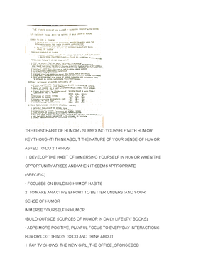 Laughter as Therapy Lecture - Chapter 1 notes - Intro & Chapter 1 ...