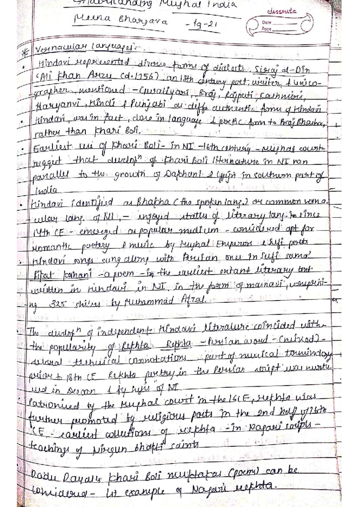 Vernacular Languages in India (c. 1500-1600): A Study of Hindavi ...