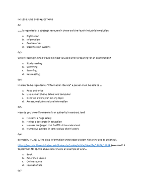 AIS2602 Assignment 1 Answers - MODULE CODE AIS MODULE NAME LEARNING HOW TO PROVIDE REFERENCE ...