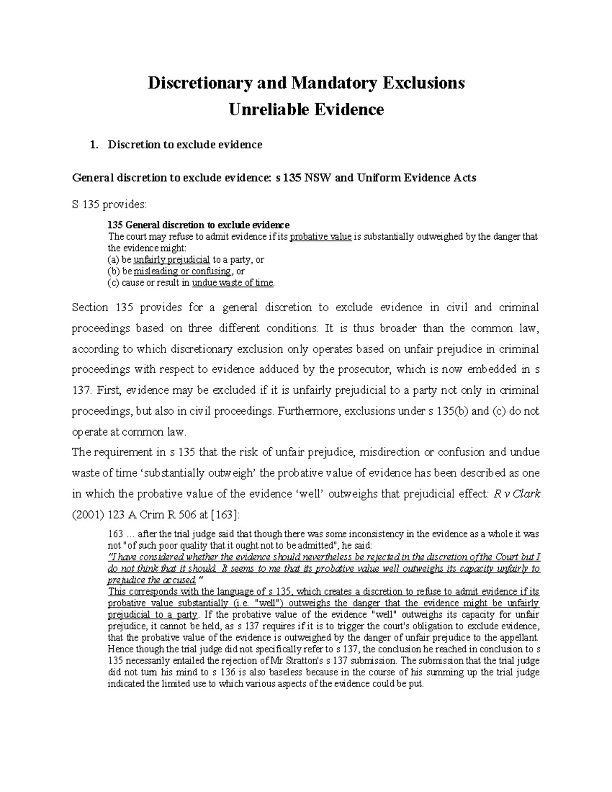 Revisiting Mandatory & Discretionary Exclusions: An Overview of ...