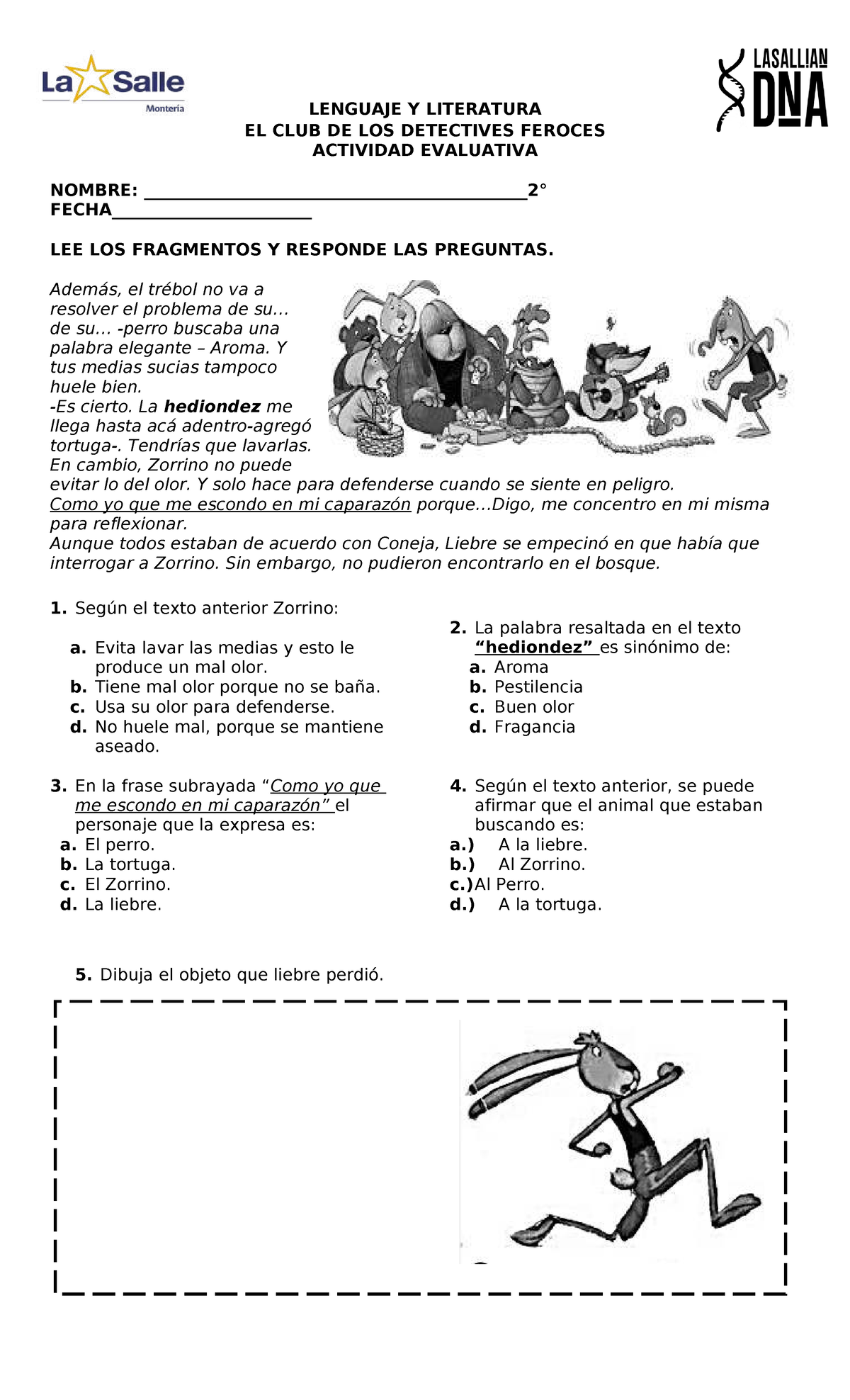 LENGUAJE Y LITERATURA: ACTIVIDAD EVALUATIVA EL CLUB DE LOS DETECTIVES ...