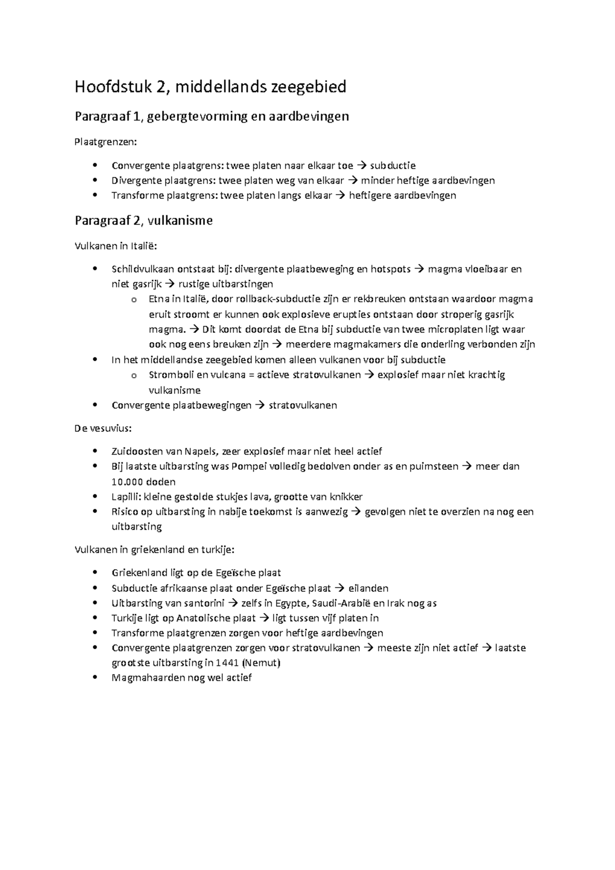 Hoofdstuk 2: Gebergtevorming en Vulkanisme in het Middellandse ...