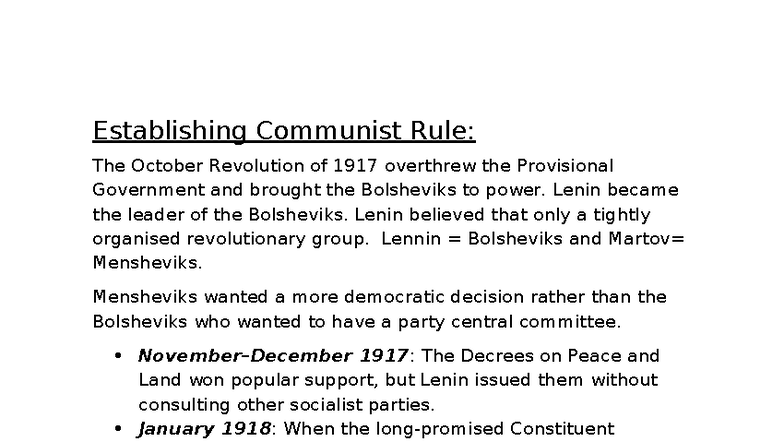 History 101: The October Revolution and the Rise of Bolshevik Power ...