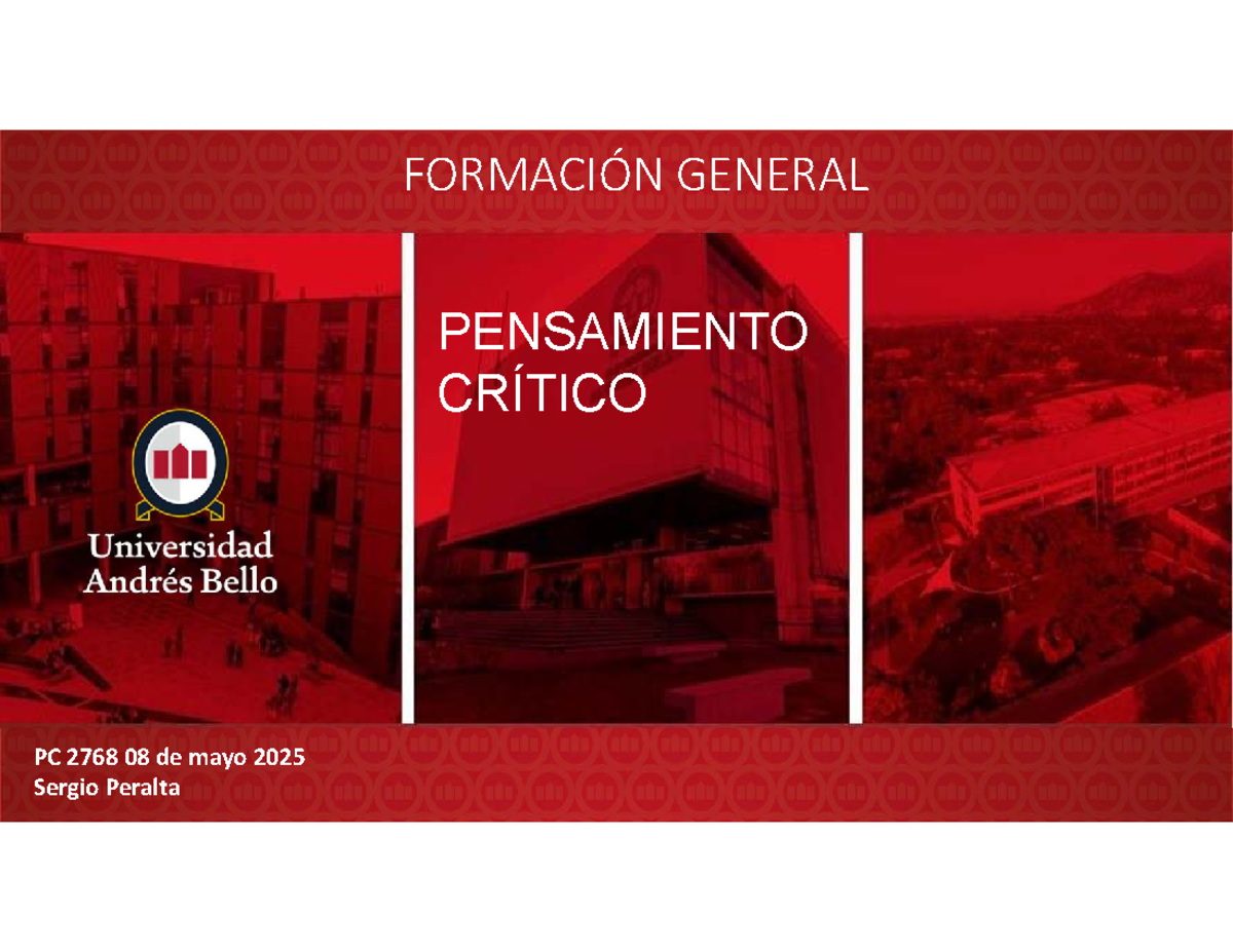 Análisis de Modelos Argumentativos en Pensamiento Crítico PC 2768 - Studocu