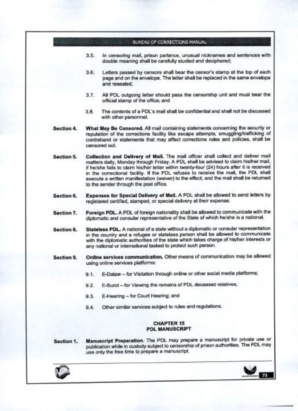 BuCor Manual 2024: Comprehensive Guidelines and Protocols - Studocu