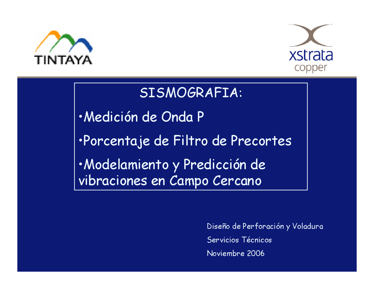 Modelo de Vibraciones Onda P y Filtrado en Sismografía (2006) - Studocu