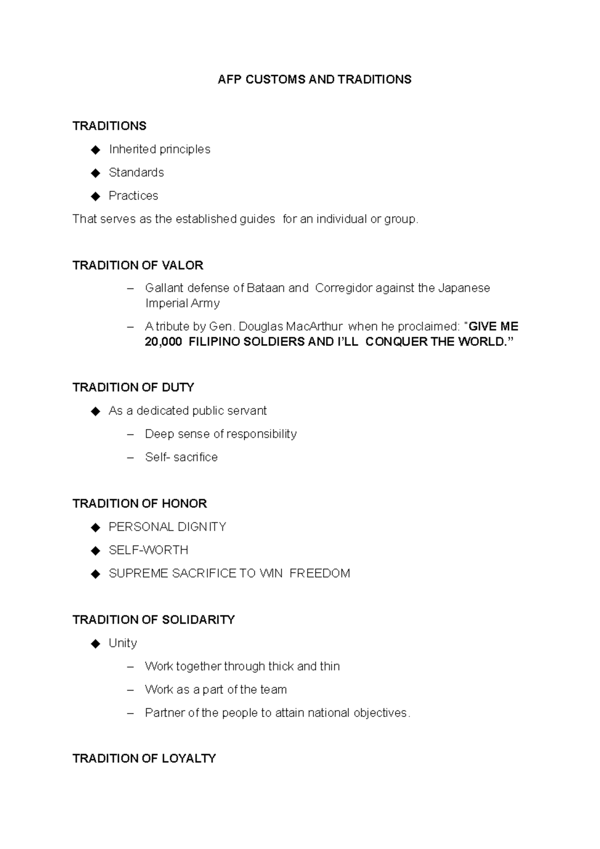 AFP Customs and Traditions: Understanding Military Practices and Values ...