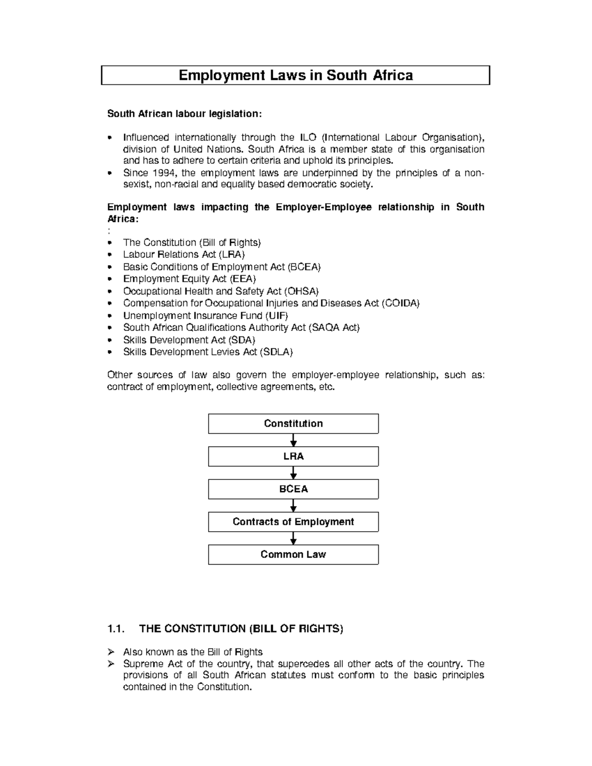 Employment Laws in South Africa: A Comprehensive Overview (46025891 ...