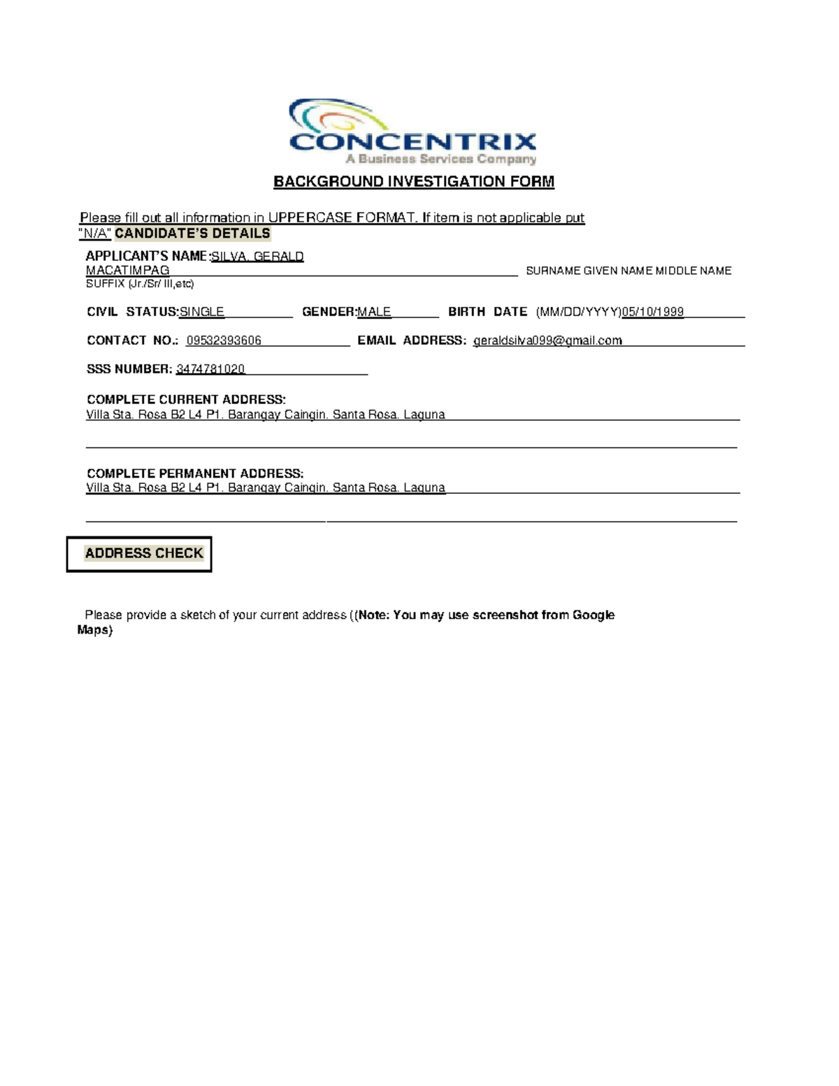 Background Investigation FORM - BACKGROUND INVESTIGATION FORM Please ...