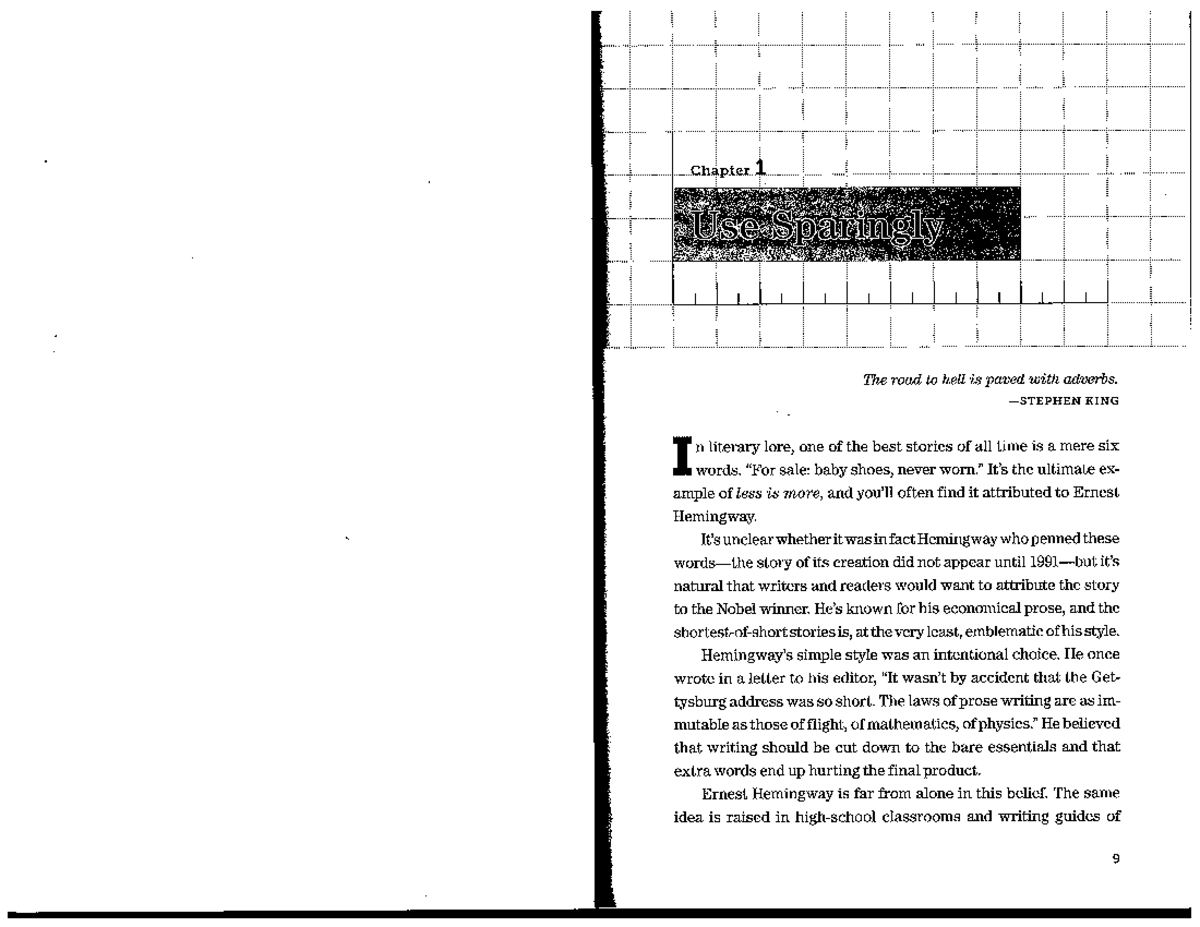 Blatt - Use Sparingly: Analyzing Adverb Usage in Literature - Studocu