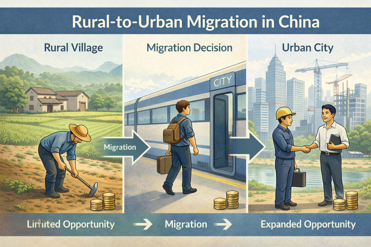 AIInfographicimage - hrtyhrthrth - Migration in China Rural Village ...