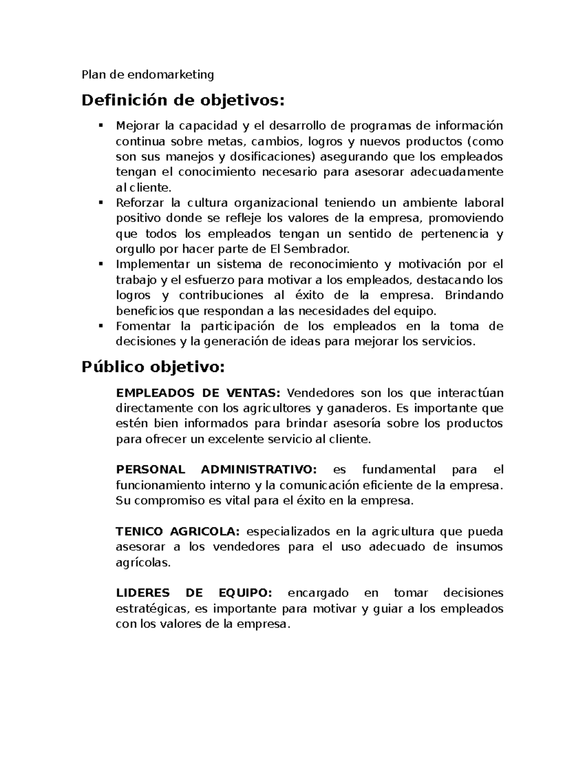 Plan de Endomarketing: Estrategias para Mejorar el Desempeño Laboral ...