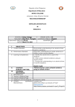 DLP- Health in Grade 4 - “ Safety Guidelines Before, During, After ...