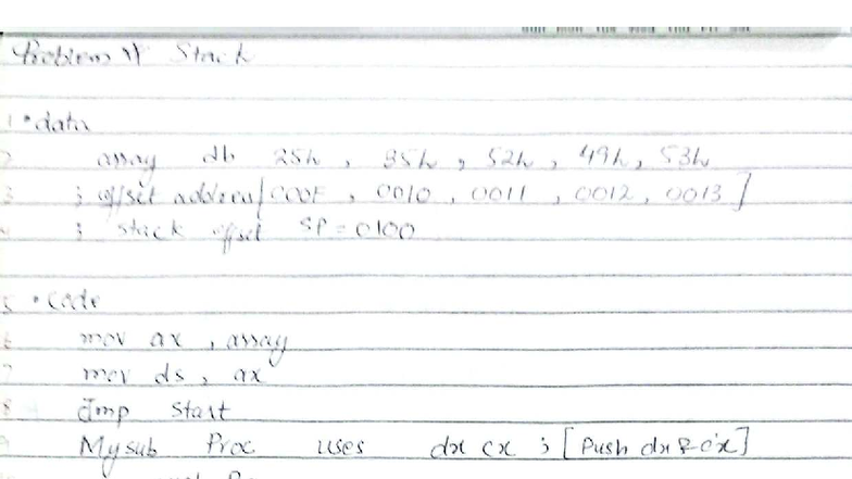 Stack Problem 11: Array Manipulation and Code Analysis - Studocu