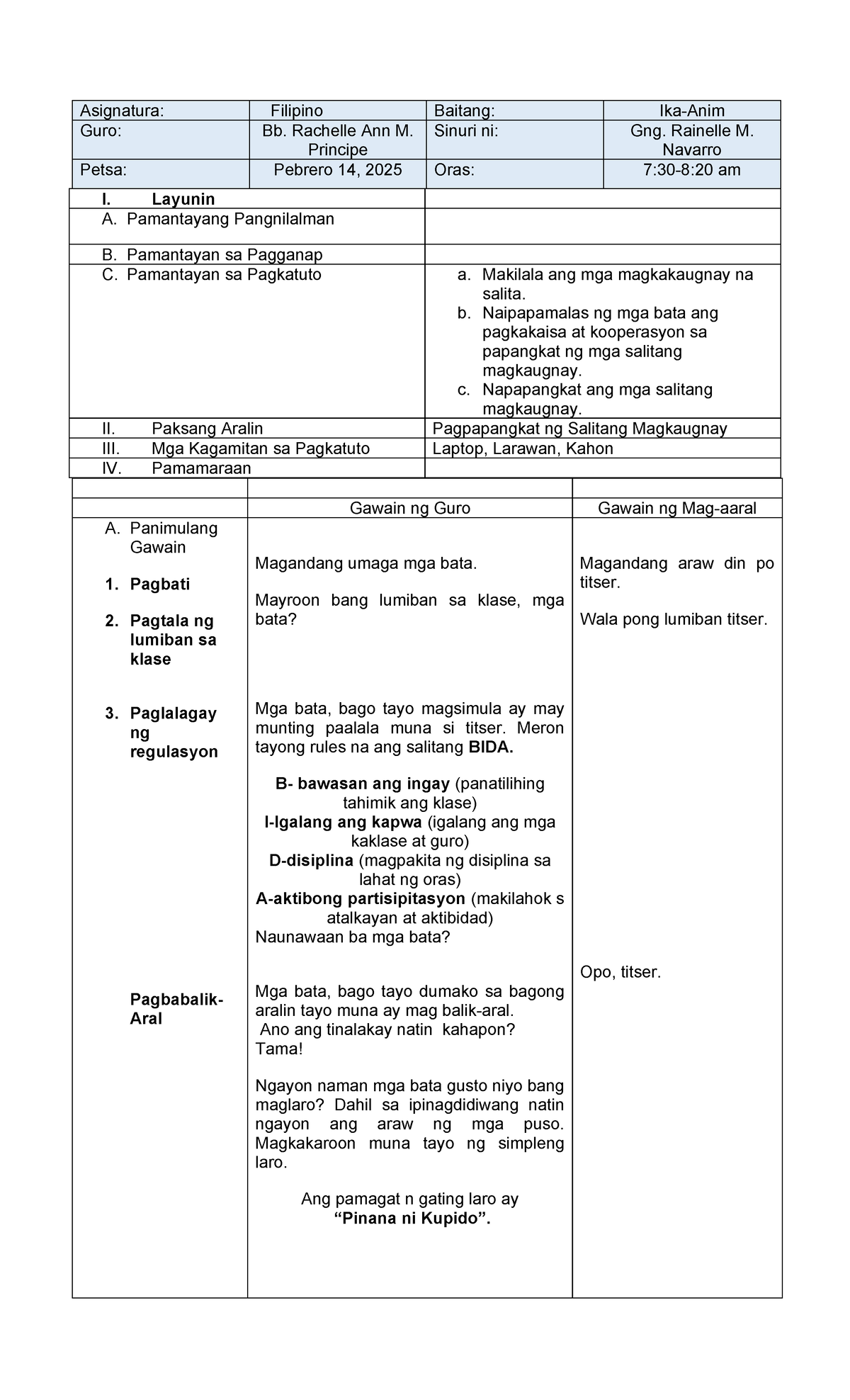 DLP-IN-Filipino 2: Pagsusuri ng Mga Salitang Magkaugnay - Studocu