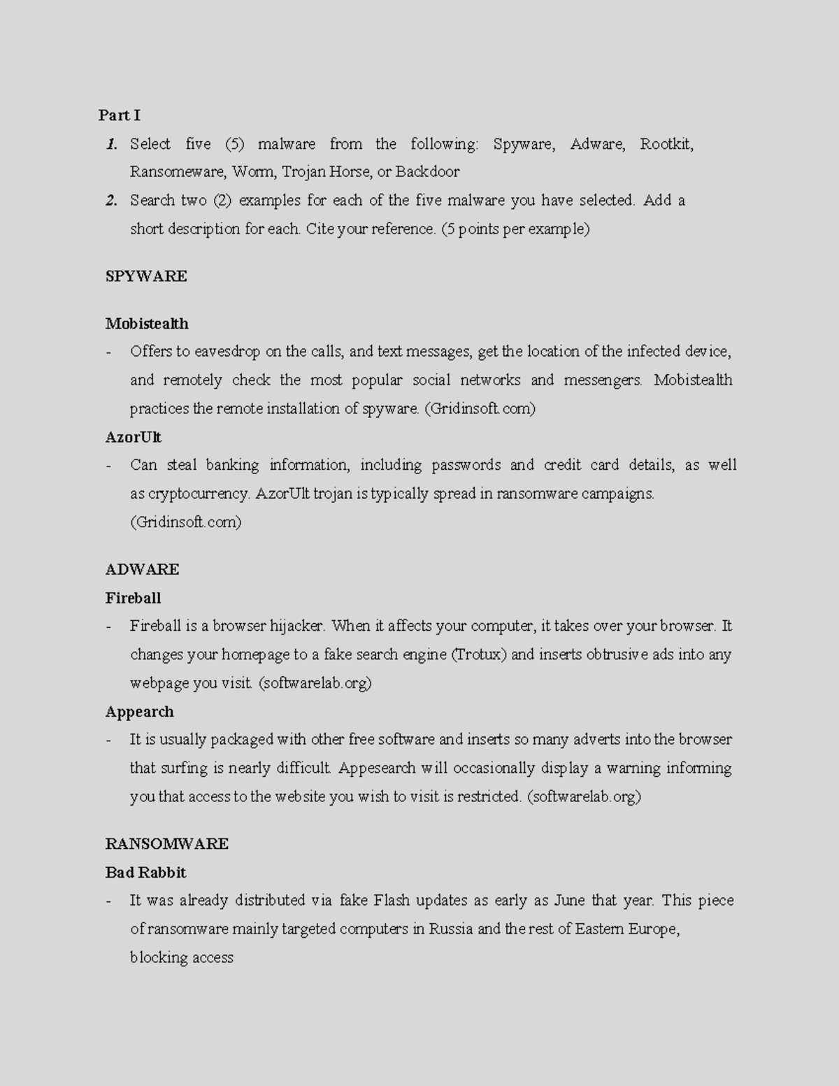 06 Task Performance 1 - Malware Analysis by Jeriel Sandoval - Studocu
