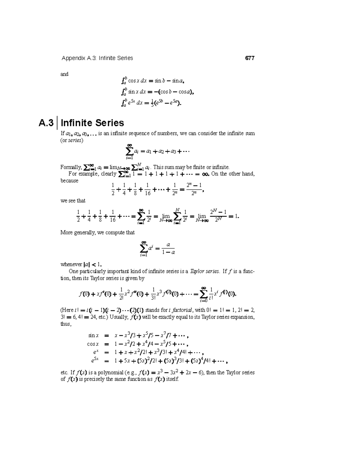 Calculus Notes Summary: Infinite Series & Taylor Series (Part 346 ...
