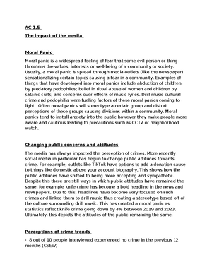 AC 1 - Coursework - AC 1. Ripple Effect The Ripple Effect describes how ...