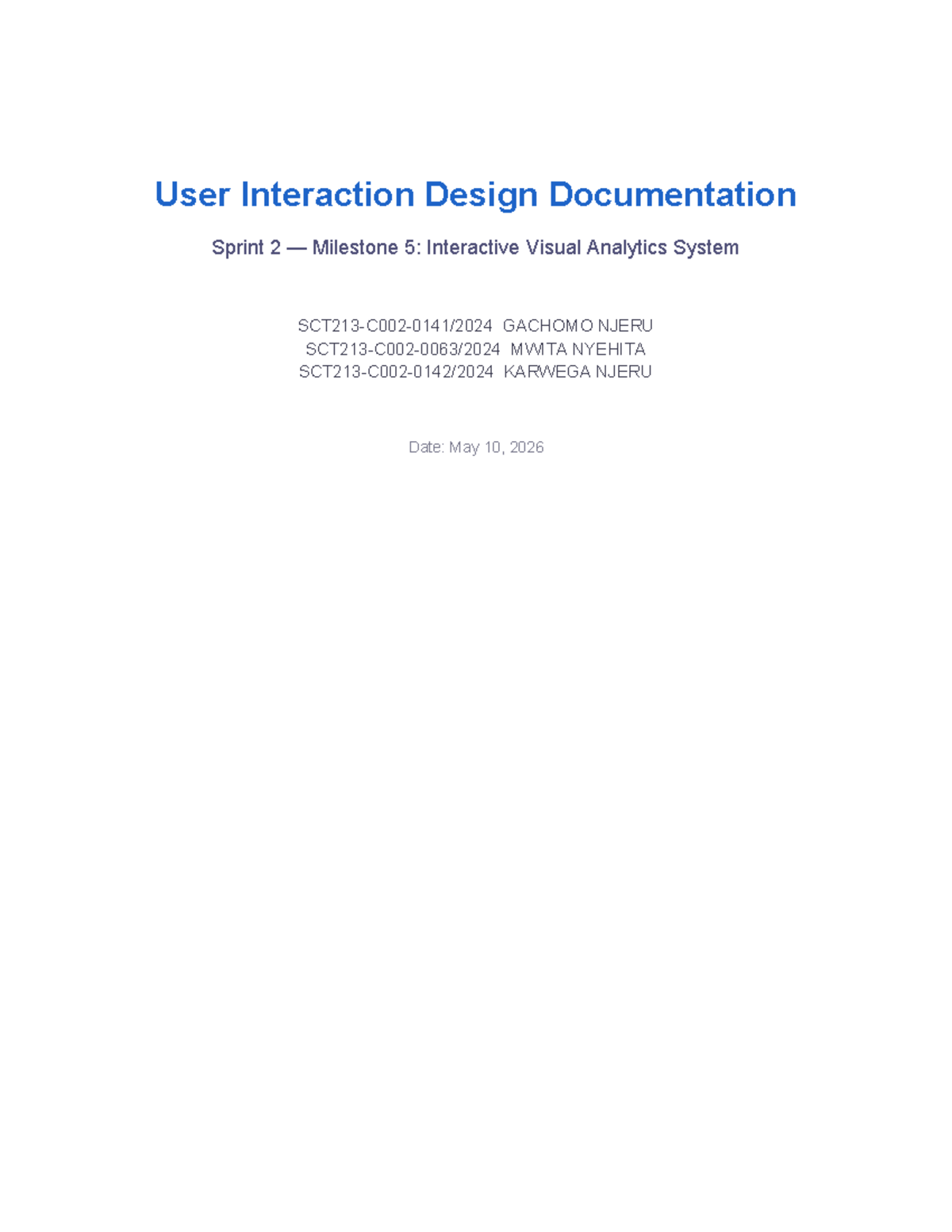 UX Design Documentation for Interactive Visual Analytics System ...