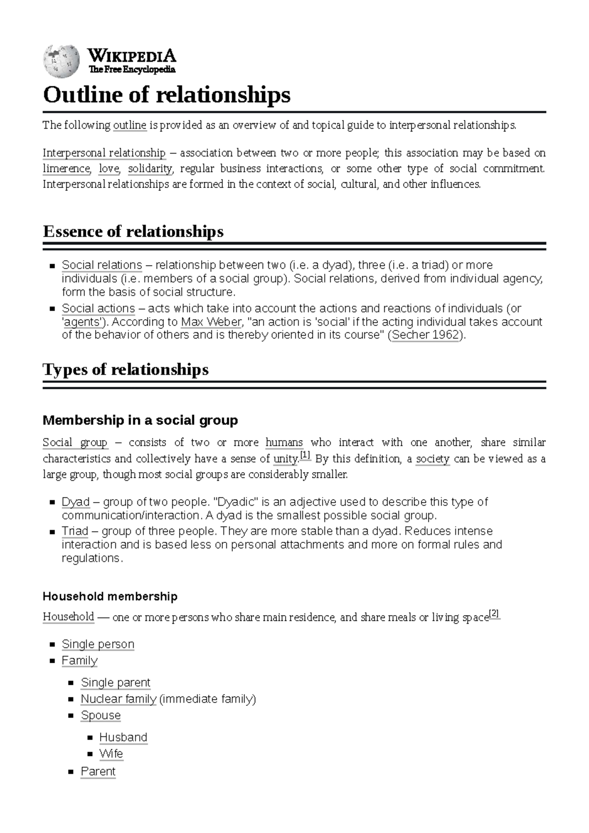Revised Class Notes on Interpersonal Relationships and Love Types ...