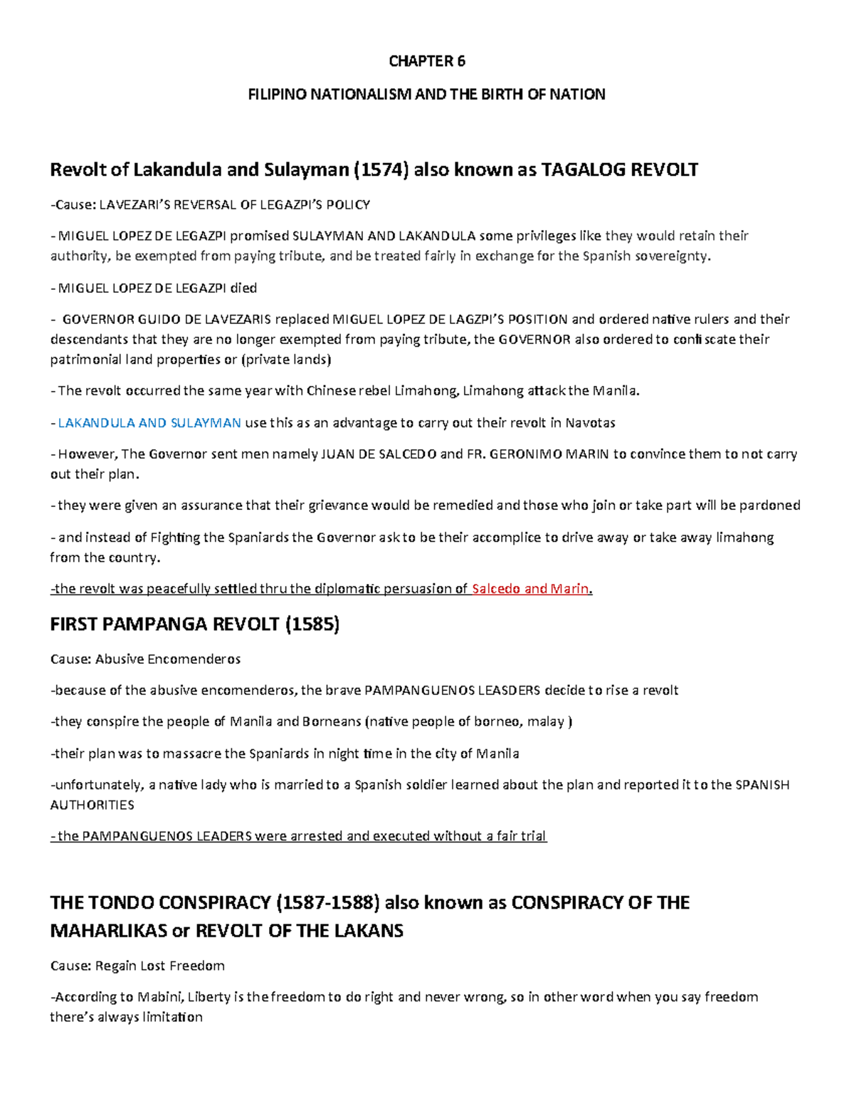 Revolt of Lakandula & Sulayman (1574): Insights on the Tagalog Revolt ...