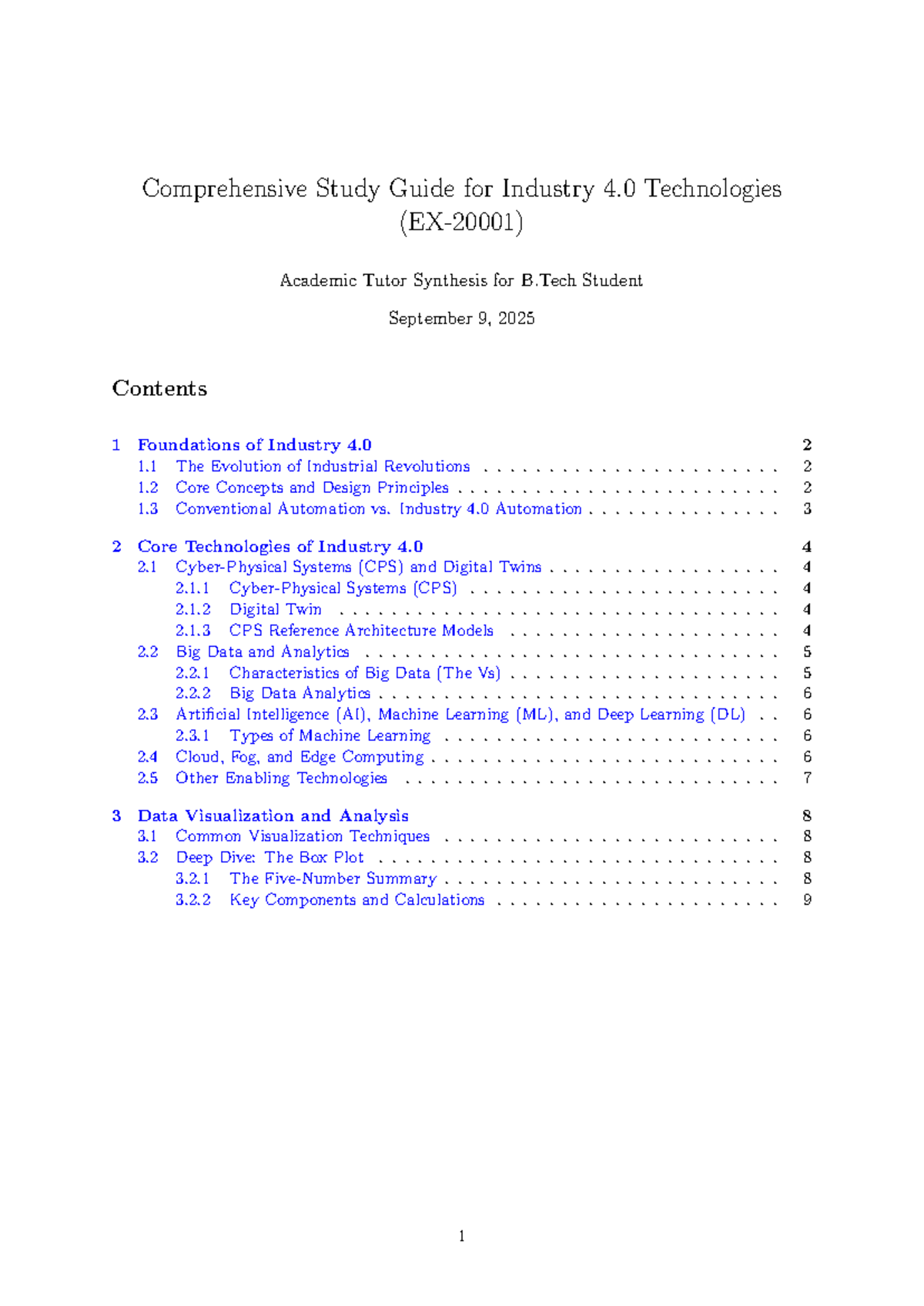 IND4 Comprehensive Study Guide: Industry 4.0 Technologies for B.Tech ...