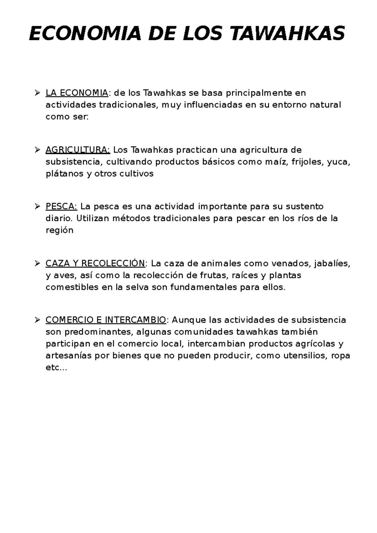 ECON 101: Economía Tradicional de los Tawahkas y su Sostenibilidad ...