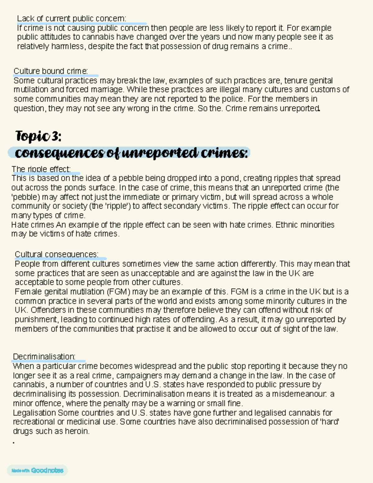 Unit 1 Awareness To Crime - Lack of current public concern: If crime is ...