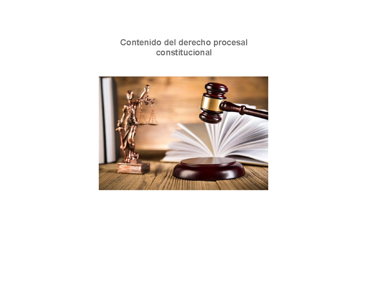Mapa Conceptual del Derecho Procesal Constitucional - Studocu
