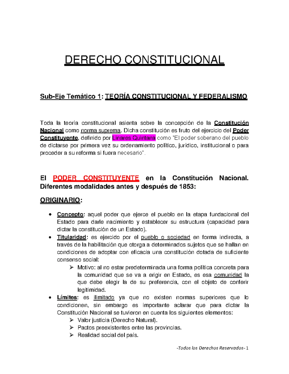 Resumen de Derecho Constitucional (Abogacía) SIGLO 21 - DERECHO ...