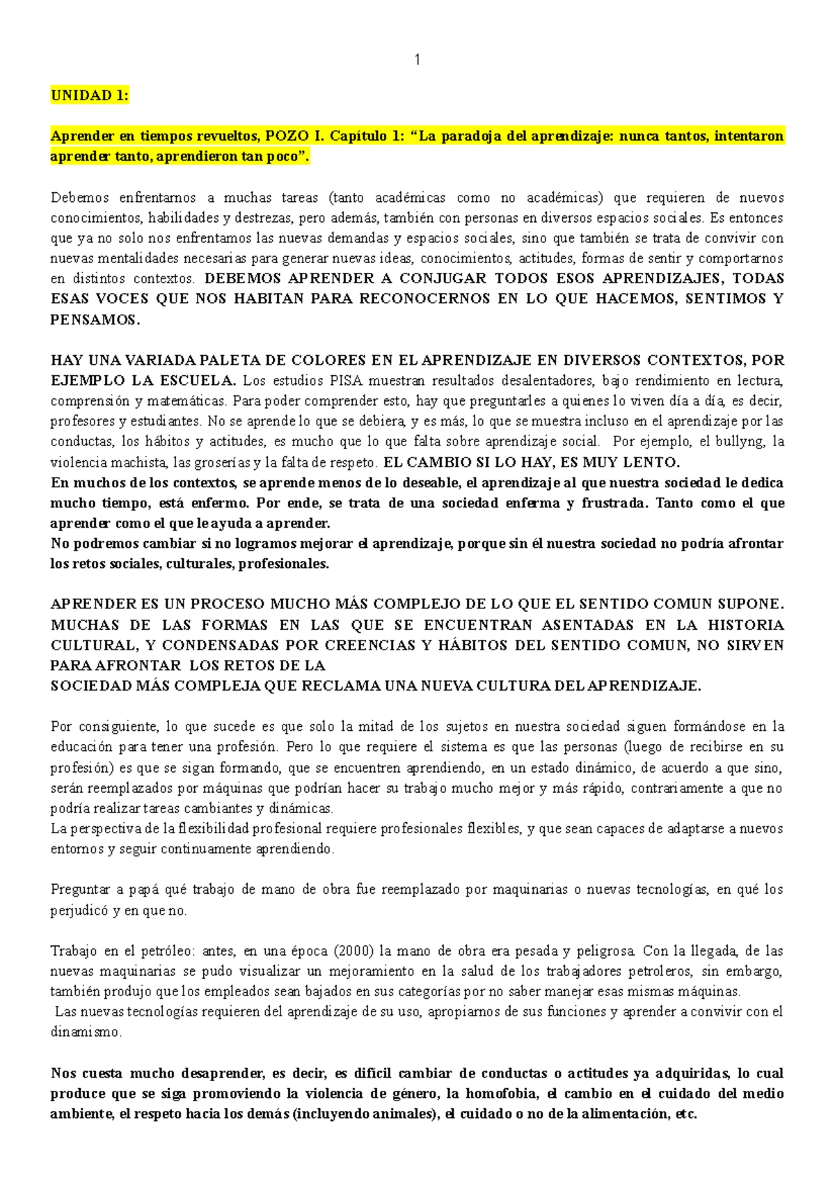 Psicología del aprendizaje- Resumen - Psicología del aprendizaje- Resumen Profesora: Micaela ...