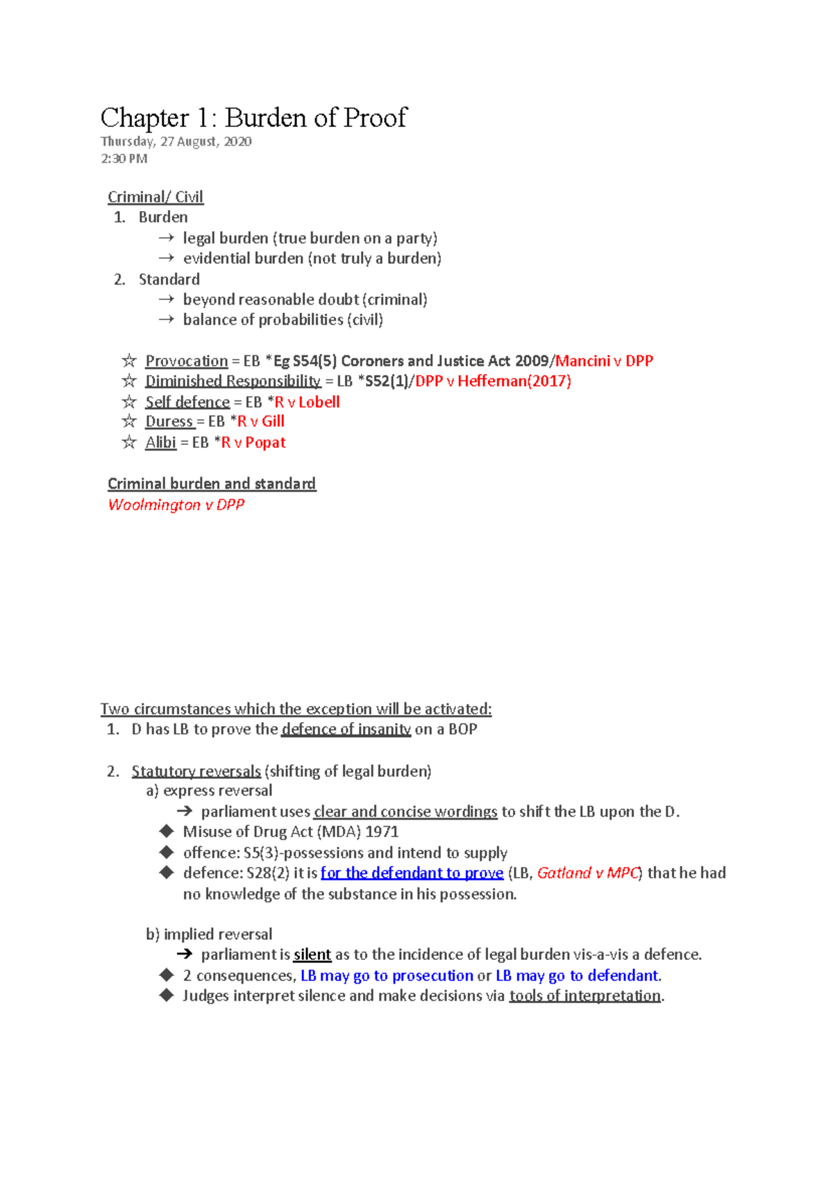 Chapter 1: Burden of Proof - A Comprehensive Analysis for Civil Law ...