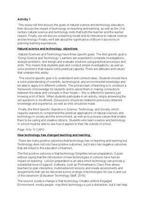 Grd 6 NS Tech T1 2018 approved - Natural Sciences and Technology Grade ...