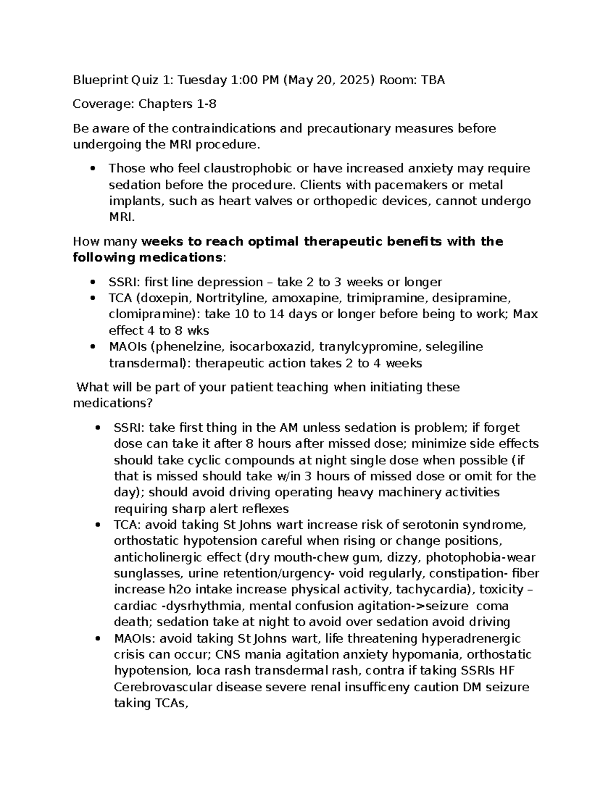 Psych Study Guide: Blueprint Quiz 1 Coverage & Key Concepts - Studocu