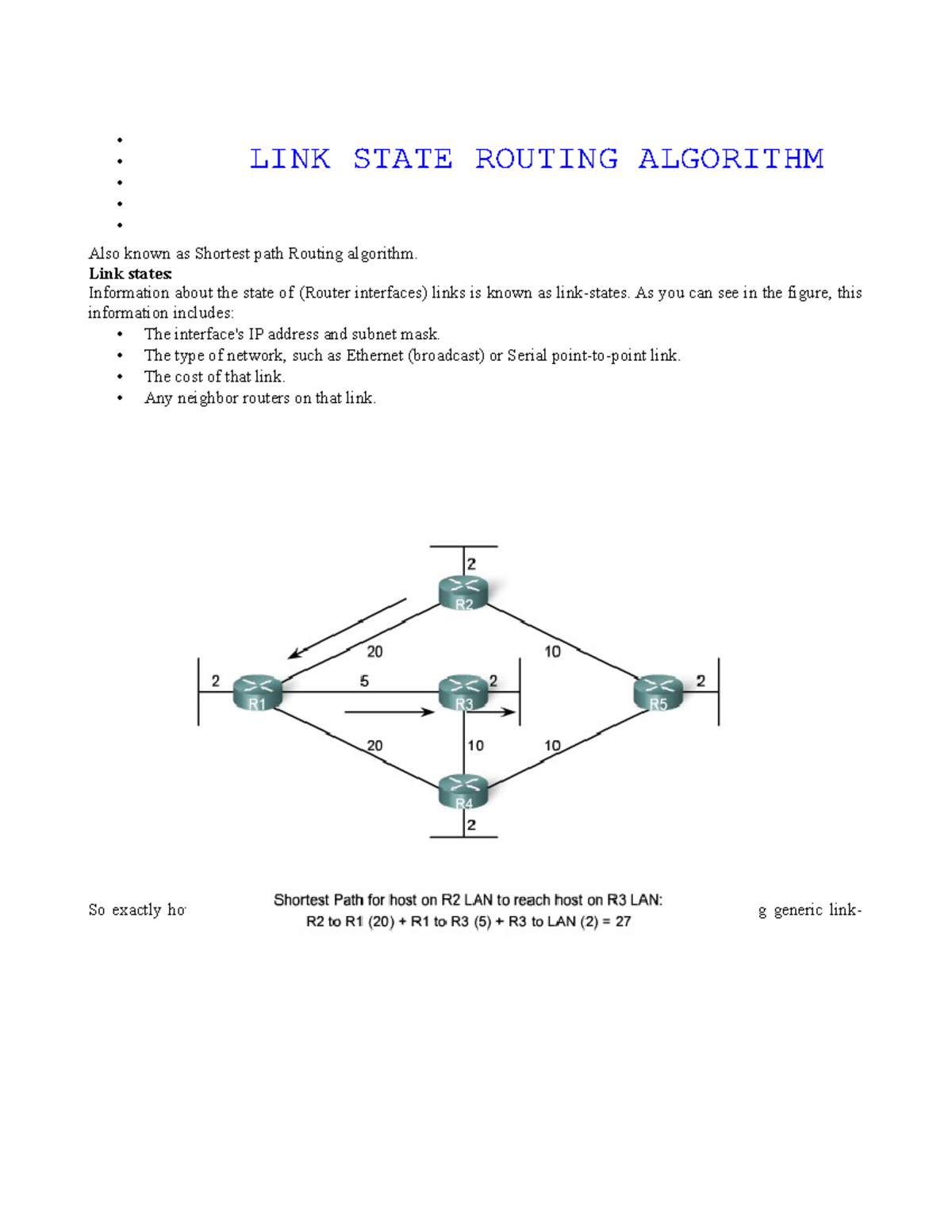 Link State Routing Algorithm Overview: Key Concepts & Dijkstra's SPF ...