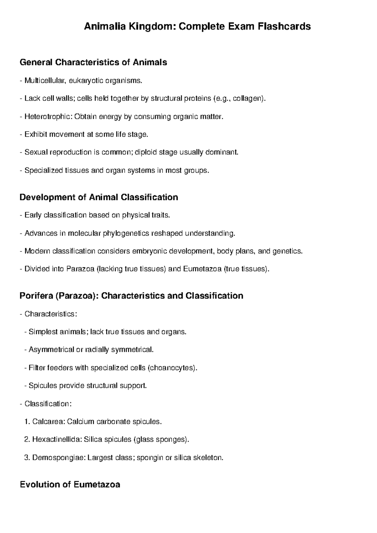 Animalia Flashcards Complete - Animalia Kingdom: Complete Exam ...