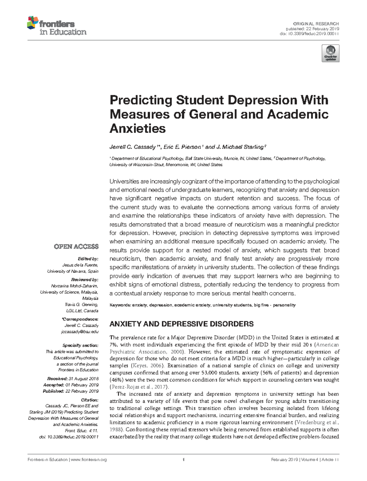 Predicting Student Depression: Insights from Academic & General Anxiety ...