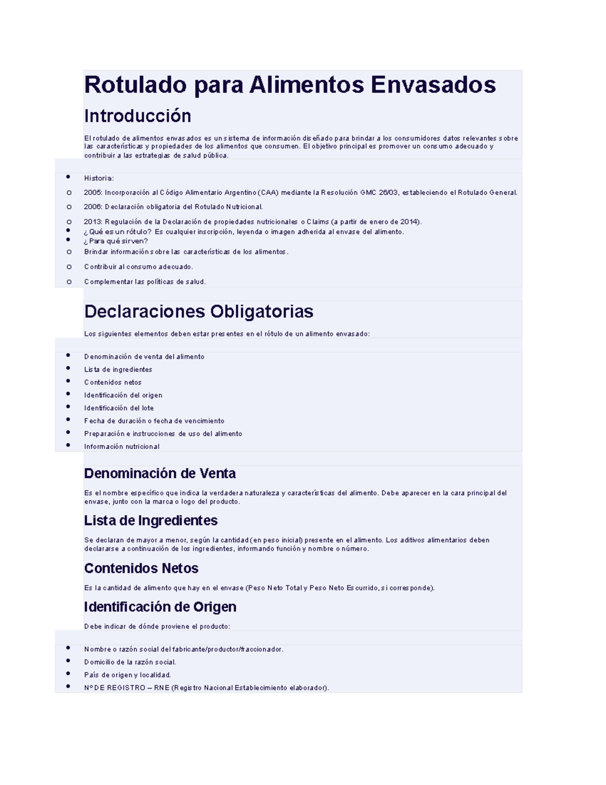 Rotulado Nutricional de Alimentos Envasados: Guía Completa y ...